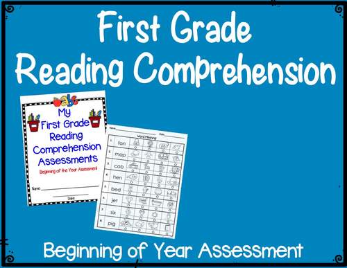 First Grade Yearly Reading Comprehension Assessment Booklets & Data Sheets