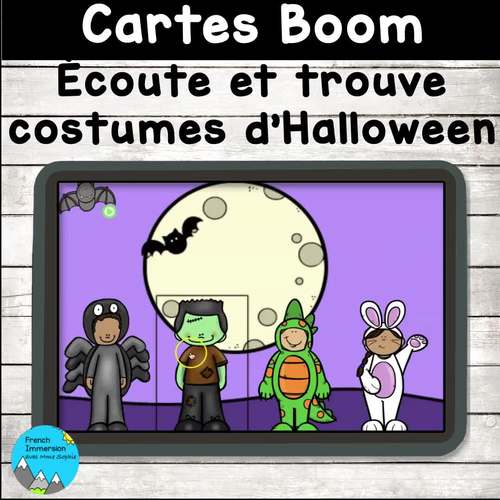 Halloween les costumes écoute le vocabulaire French digital vocabulary
