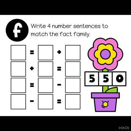 Spring Themed Fact Families within 10 Task Cards by Serendipity Math Shop