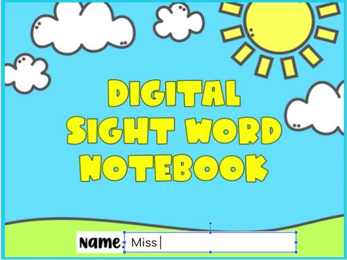 DISTANCE LEARNING DIGITAL McGraw-Hill Wonders 1st Grade Sight Word Notebook