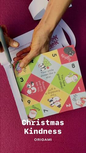 Christmas Kindness Origami Cootie Catcher | Holiday Craft Activity for ...