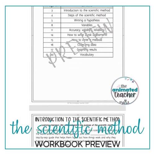 printable scientific method booklet worksheet middle school | TPT