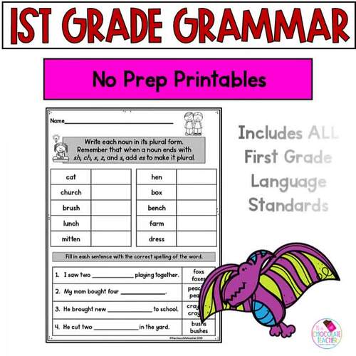 Grammar Worksheets Nouns, Verbs, Adjectives, Prepositions, Sentences ...