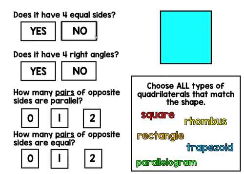 Properties of Quadrilaterals Digital Math Geometry Boom Cards | TPT