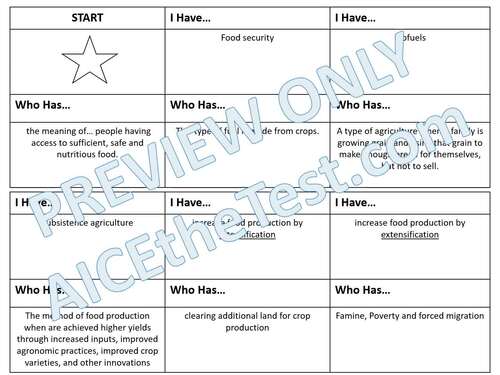 Unit#5 Managing Resources AICE Environmental I have, who has...game/review