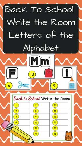 Alphabet Write the Room | Letter Recognition Upper & Lowercase Phonics ...