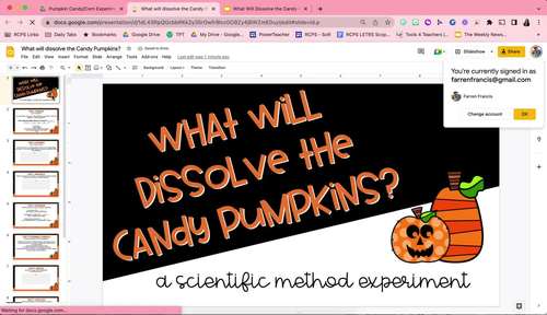 What Will Dissolve the Candy Pumpkins Candy Corn? A Scientific Method ...