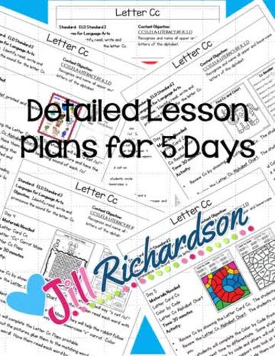 Letter C Worksheets Preschool Kindergarten 1st ESL Phonics by Jill ...