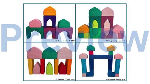 Wooden Block Building Cards - GRIMMS BLOCKS 1001 NIGHTS by Kangaroo Tracks
