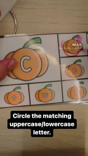 Fall Matching Uppercase and Lowercase Letters by Ms Ds OT | TPT