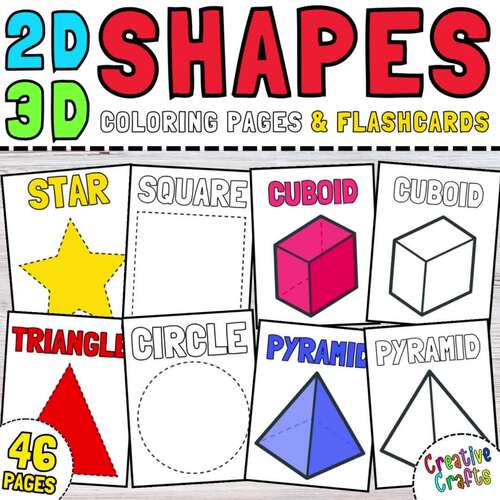 Shape Activities: Names of 2D & 3D Shapes Posters & Flashcard ...