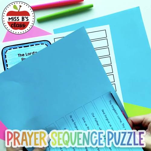 The Lord's Prayer (Our Father) Practice - Sequence Puzzle by Miss B's Class