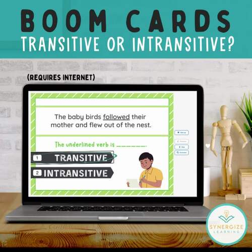 Transitive Verb or Intransitive Verb? [Boom Cards] | TPT