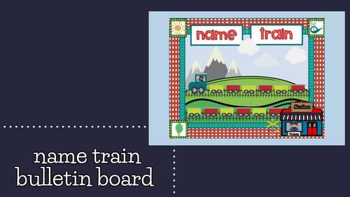 Goal setting bulletin board - train themed by Joy and Sunshine Collective