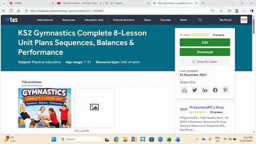 Gymnastics Mega Bundle – 2 Complete Units for Grades 3–7 (No Equipment ...