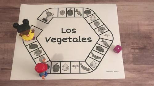 Spanish Board Game--Food Groups: Vegetables / Los Vegetales | TPT