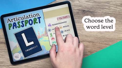 Articulation Passport Game - L - PowerPoint & Boom Cards™ No Prep Digital