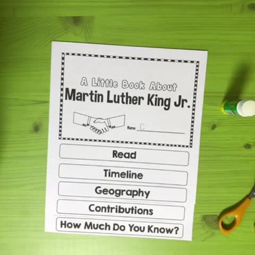 Martin Luther King Jr. Flipbook by Tiny Teaching Shack | TpT