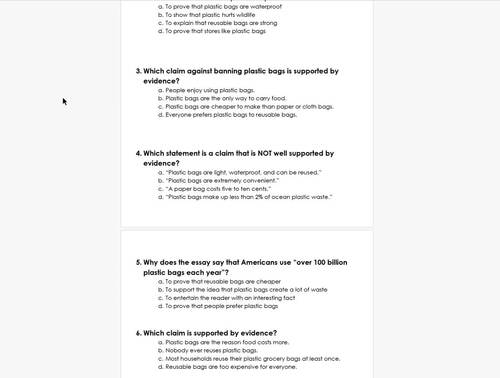 Plastic Bag Debate: Argumentative Text: Reading/Writing Activities | 5 ...