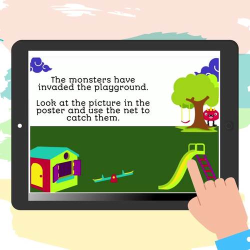 I Spy Monster BOOM CARDS Distance Learning by Teacher Janelle OT