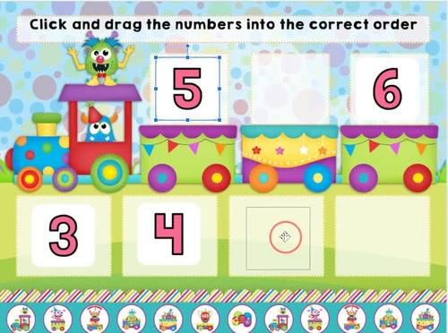 Sequence the Numbers 0 to 20 Google Slides™ Activity by Tech Teacher Pto3