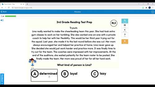 Third Grade Reading Test Prep Boom Cards by Hands on Learning LLC