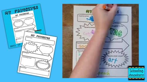 My Favorites - Back to School About Me Printable PDF - Any Grade Level