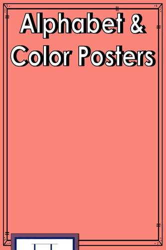 CLASSROOM DECOR ALPHABET and COLOR POSTERS Coral and Navy Literacy ...
