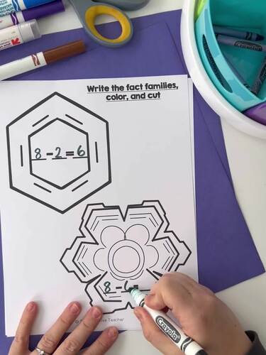 Winter Bulletin Board | Fact Family Snow Craft | January Math Addition ...