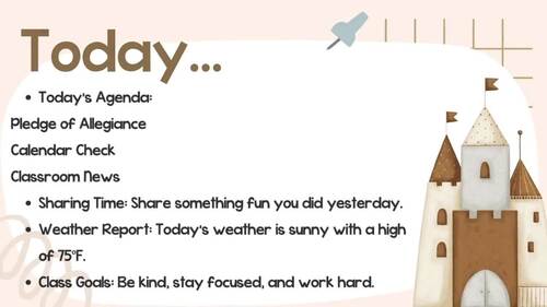 Fairytale Daily Classroom Slide Template + Timers, Google Slides, PPT ...