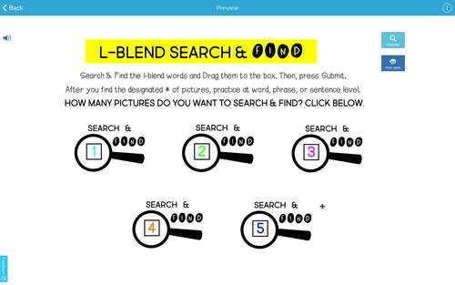 L Blends Articulation Boom Cards™ Search & Find Game | L Blend Sounds