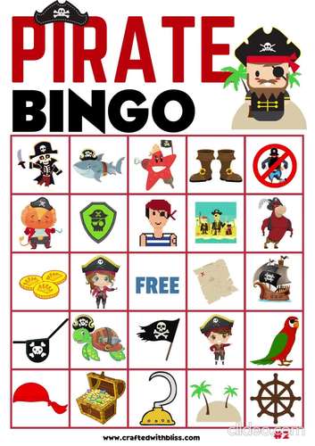 Pirate Bingo For Kids, Pirate Bingo Birthday Party | TPT