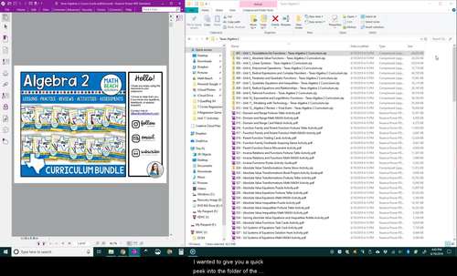 Texas Algebra 2 Curriculum Bundle by Math Beach Solutions | TpT