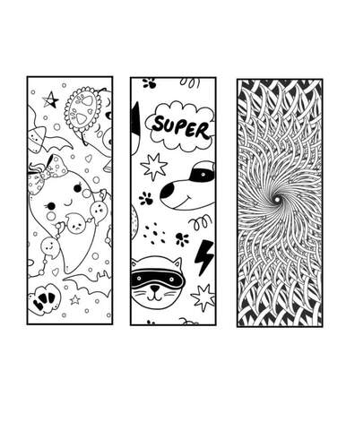 42 Printable Bookmarks for Kids | Cute Coloring Bookmarks | Digital ...