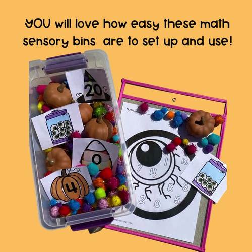 Kindergarten Sensory Bins For The Year | Math by Kindergarten and Clips