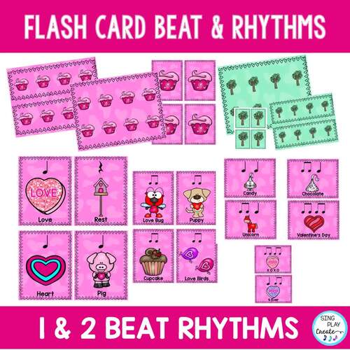 Steady Beat and Rhythm Cards, Worksheets & Activities LEVEL 1: K-2