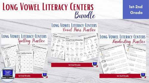 Ready to Use: Long Vowel Literacy Centers Bundle by The Tech Lovin' Teacher