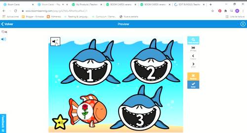 BOOM CARDS verano: DIVIDIR PALABRAS EN SÍLABAS- Summer Distance Learning