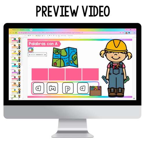 Palabras con AEIOU - Google Slides™ | SeeSaw™ | PowerPoint | TPT