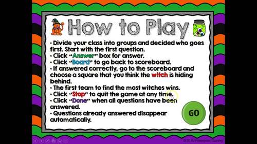 Comparing Numbers Halloween Powerpoint Game by Teacher Gameroom | TPT