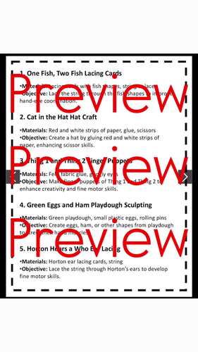 Dr. Seuss-Themed Fine Motor Activity Ideas for Pre-K & Kindergarten