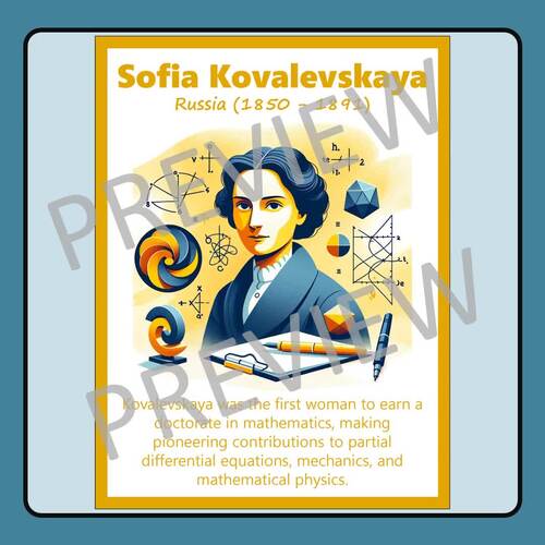 Women in Math: Poster Set #1 | Inspiring & Diverse STEM Decor Bulletin ...