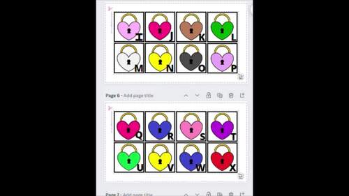 Alphabet Heart Lockets and Keys Pack by Penny Saving Mum | TPT