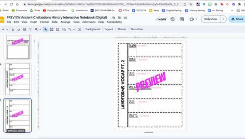 Geography Interactive Notebook (Digital Version - Google Slides)