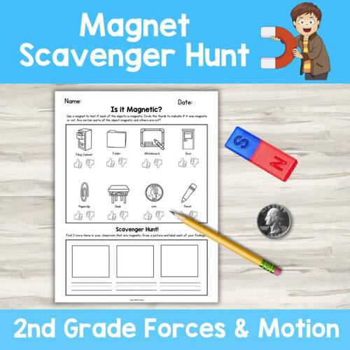 Is it Magnetic? Magnet Classroom Scavenger Hunt | 1st 2nd Grade Force ...