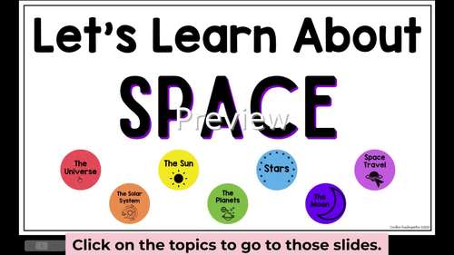 Space Unit with Digital Slideshow and Printable Activities | TPT