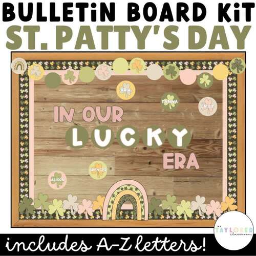 St. Patrick's Day Bulletin Board Kit or Door Decor by My Taylored Classroom