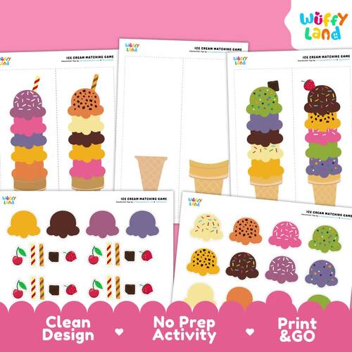 Ice Cream Pattern Matching Game | Summer Math & Sequencing Activity