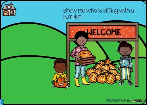 Post-Noun Elaboration BOOM Cards: Fall Theme by Speaking Louder Than Words