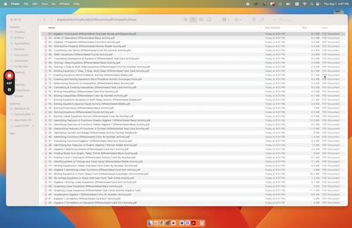 Year Long Algebra 1 Activities Bundle Differentiated and Printable